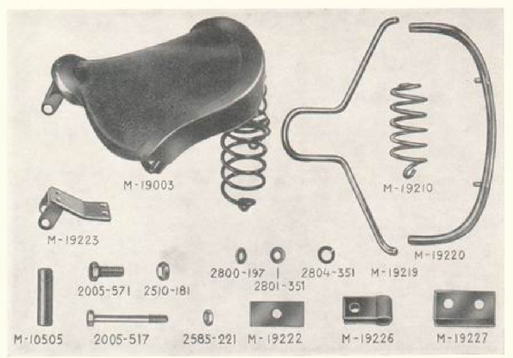 Bild på sadel till Husqvarna motorcykel från 1951 - Classic Motor