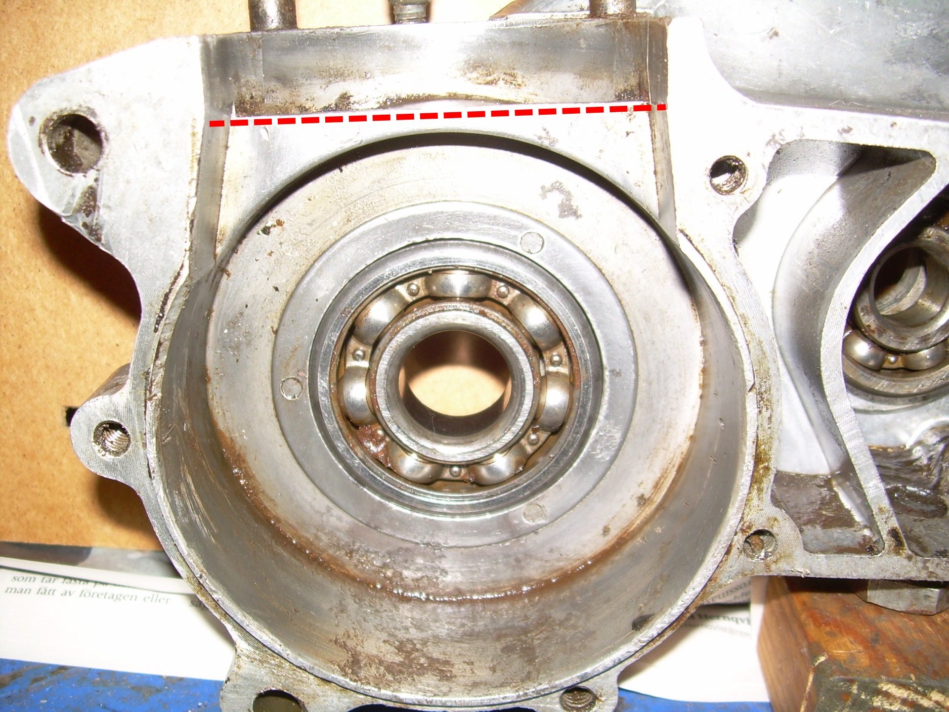 Modifierat vevhus på Husqvarnamotor - Classic Motor