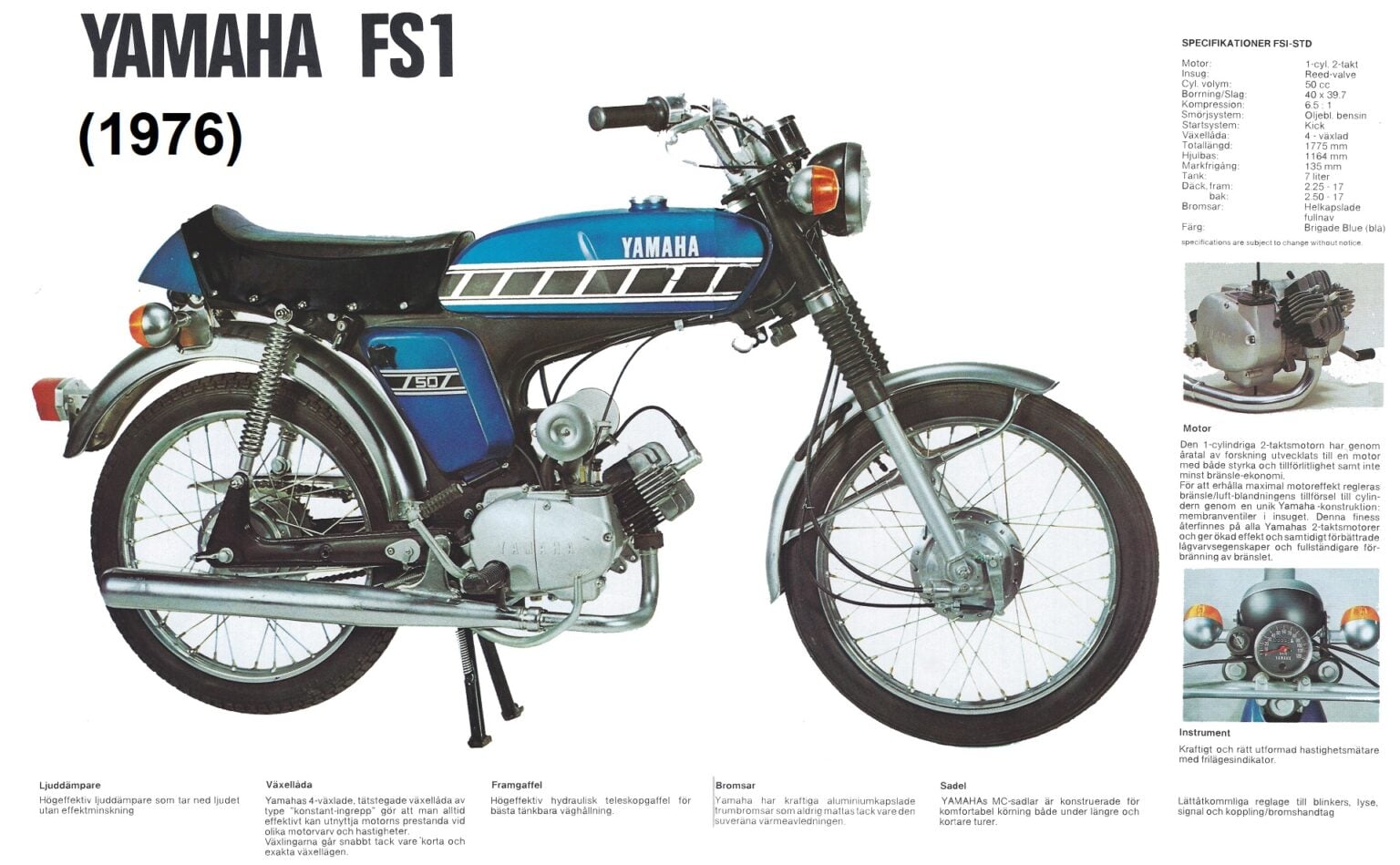 Årsmodell på Yamaha FS1 - Classic Motor