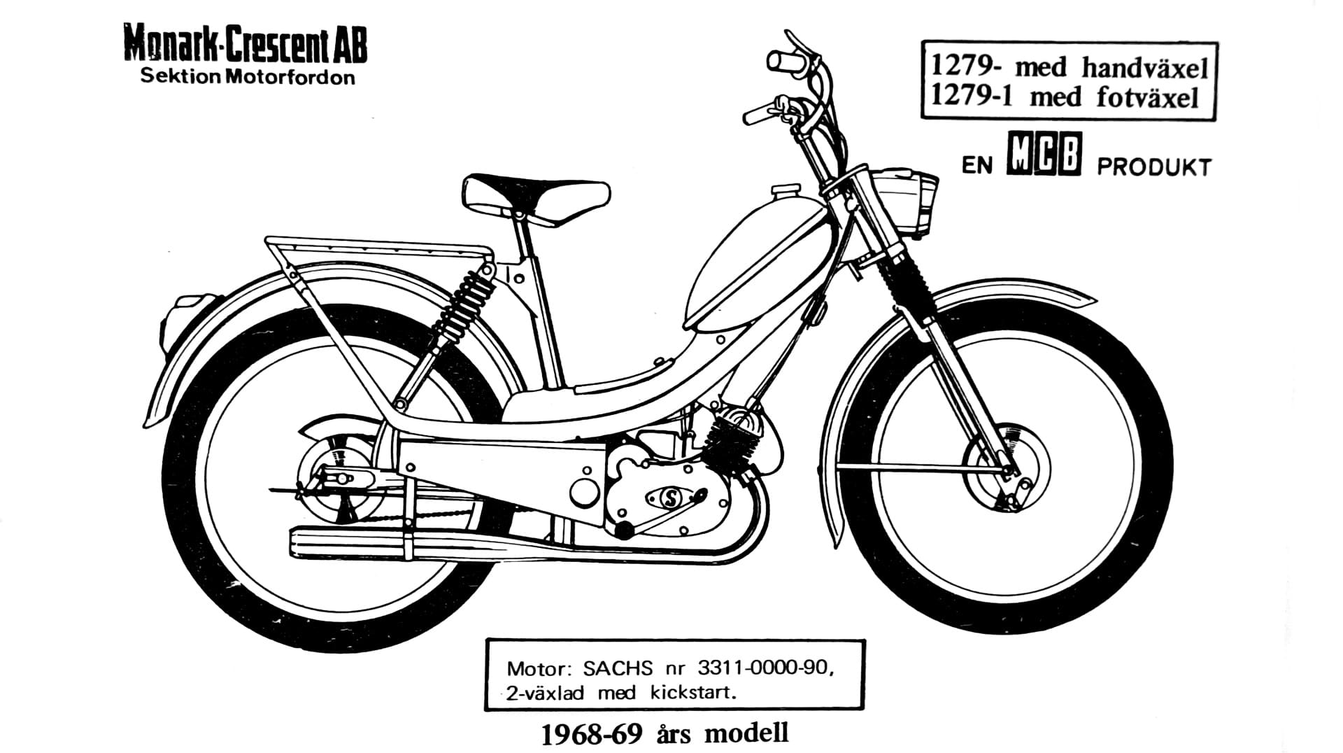 Konsistensfett i framgaffeln på MCB 1279 - Classic Motor