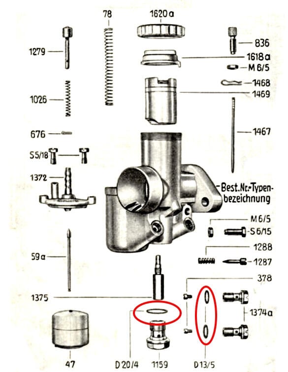 Renoveringssats till Bing motorcykelförgasare - Classic Motor
