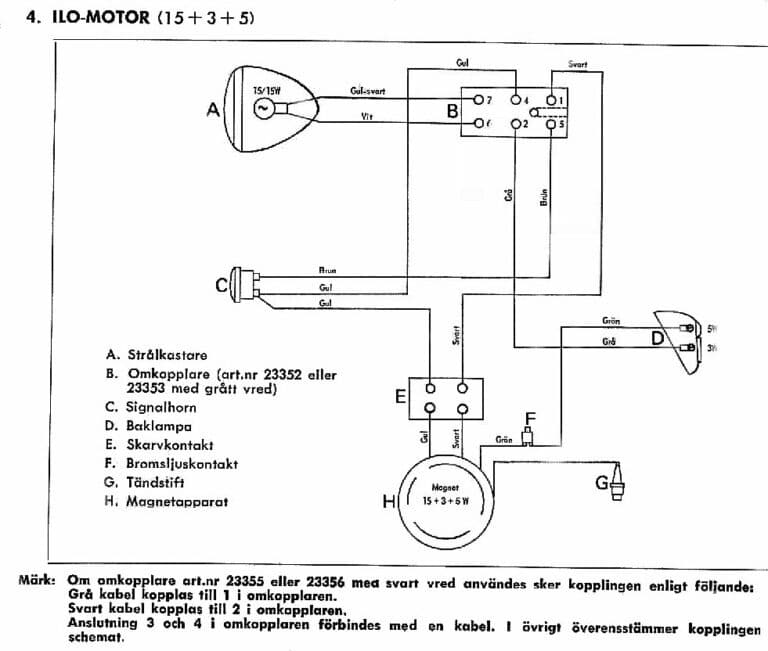 Kopplingsschema till Apollo Monte Carlo - Classic Motor