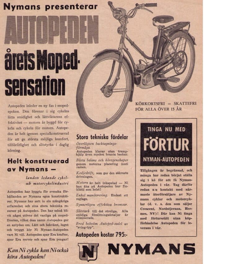 Årsmodell på NV Autoped med remdrift - Classic Motor