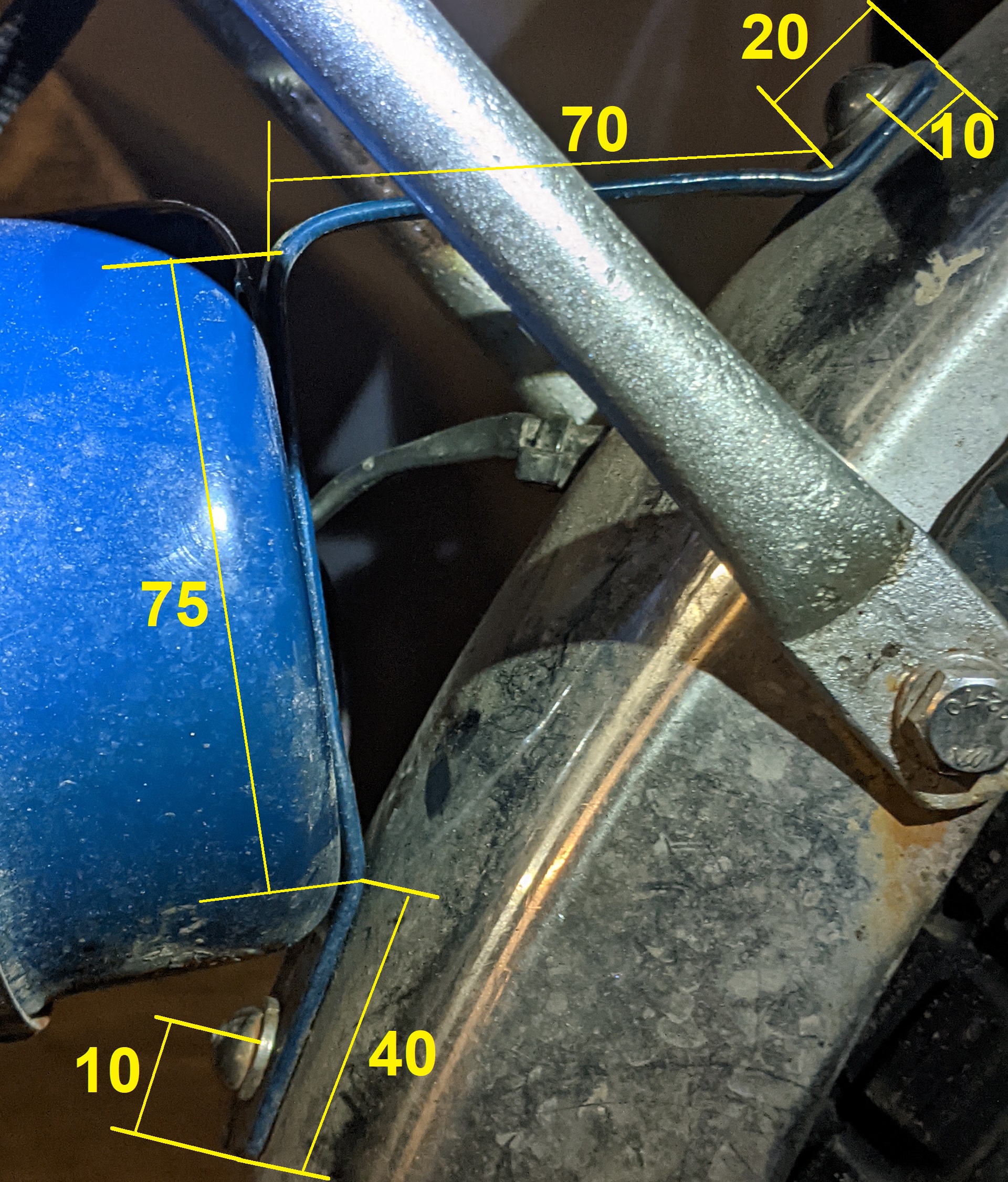 Baklampsfäste till MCB Topper - Classic Motor