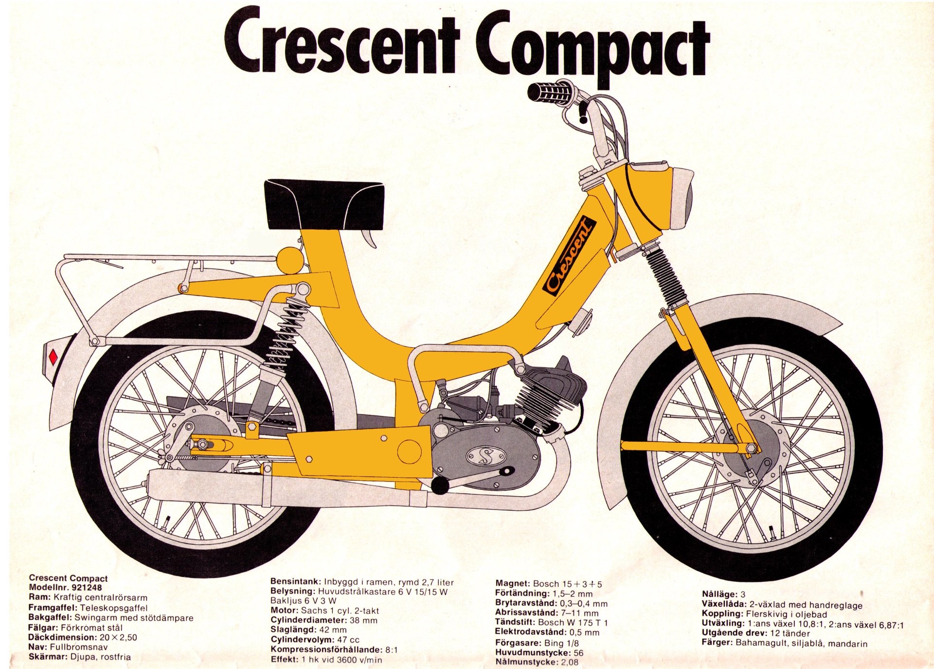 Årsmodell på Bahamagul Crescent Compact - Classic Motor